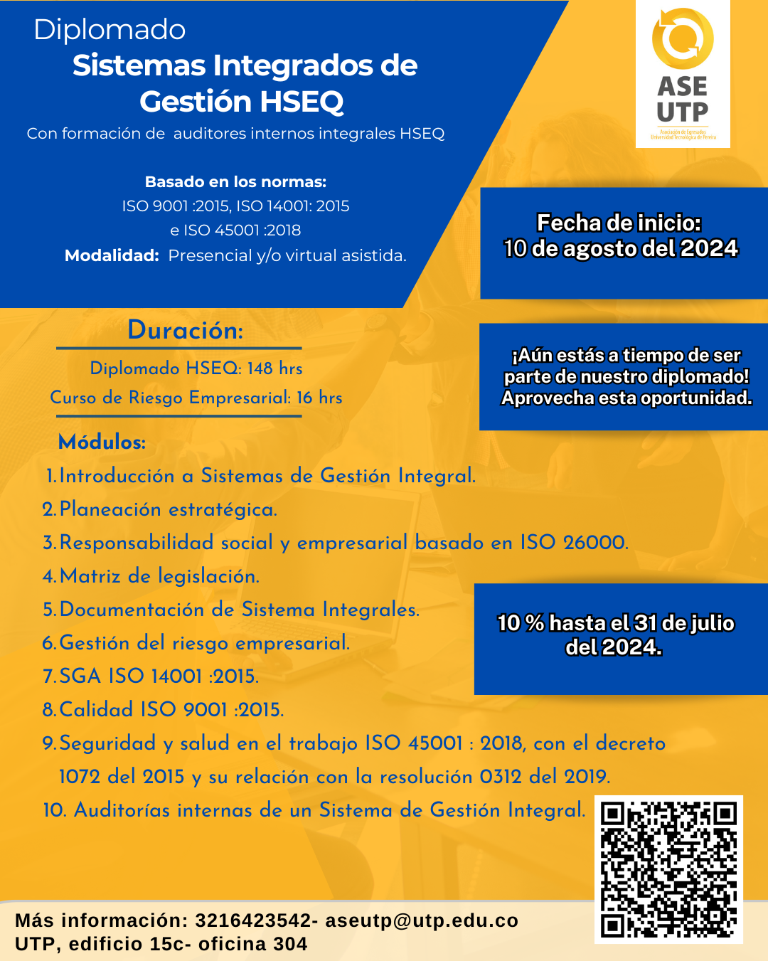 DIPLOMADO EN SISTEMAS INTEGRADOS DE GESTIÓN HSEQ. - Egresados